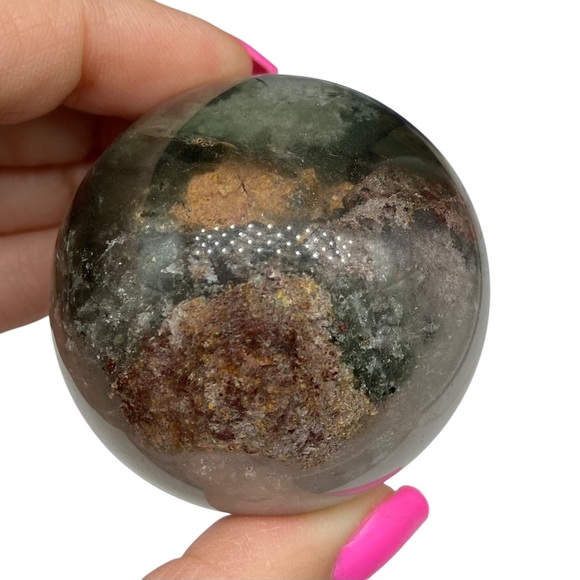 Accents | Garden Quartz Lodolite Sphere Natural Stone Crystal | Poshmark
